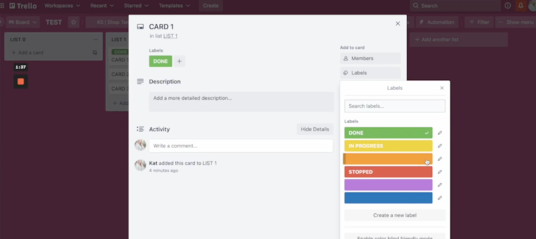 How to use Labels in Trello - Kat Schmoyer